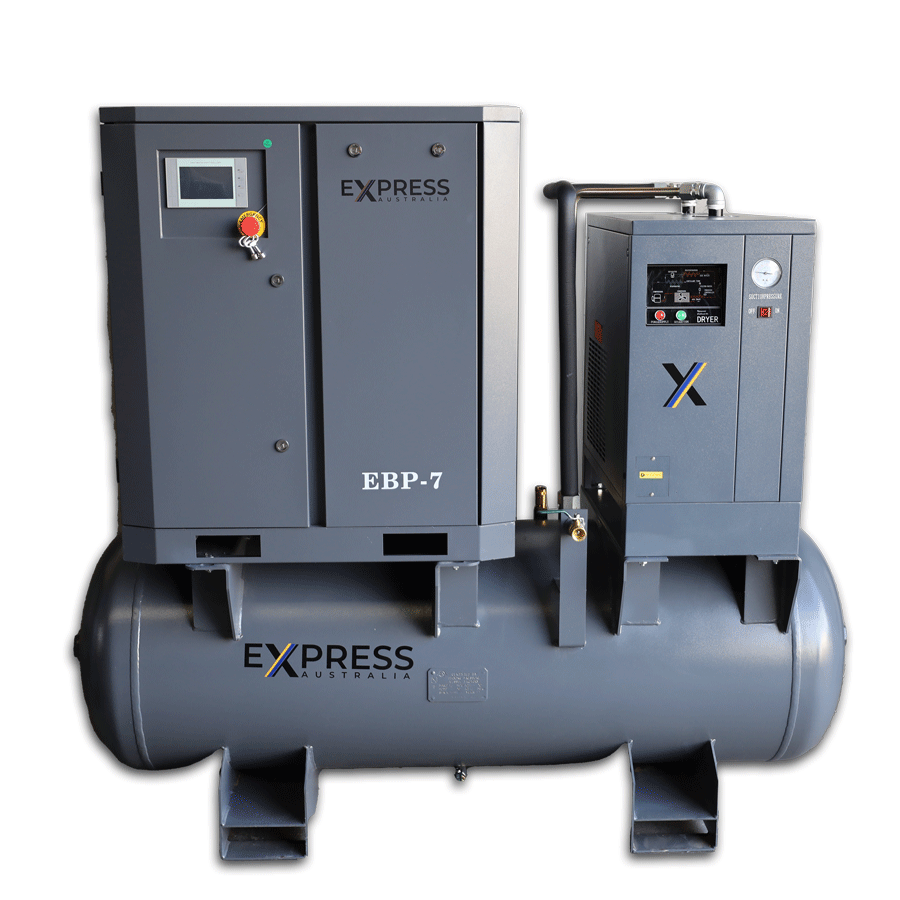 Express Screw Compressor Package 5.5kW (7HP) (30 cfm) with tank and ...
